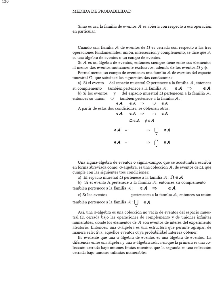 Sigma Algebra | PDF | Teoría de probabilidad | Conjunto (Matemáticas)