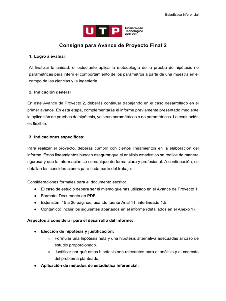 Apf2 - Indicaciones y Rúbrica - S31V | PDF | Hipótesis | Estadísticas