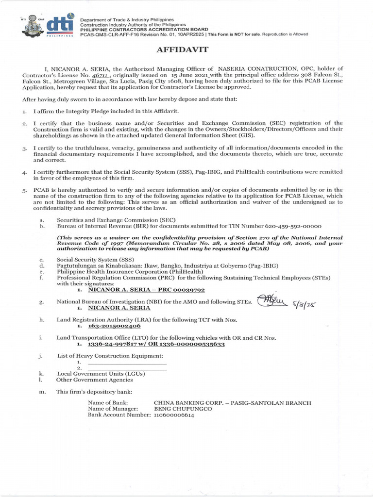 Affidavit Naseria | PDF