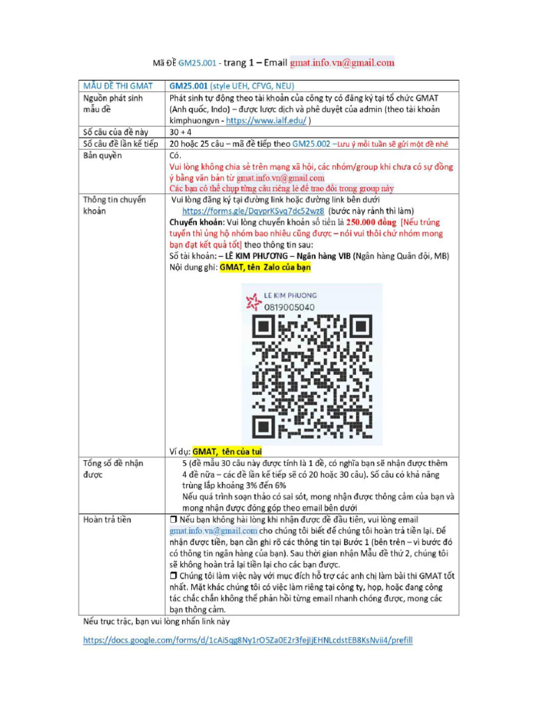 MẪU 01. ĐỀ GMAT UEH THAM KHẢO-im | PDF