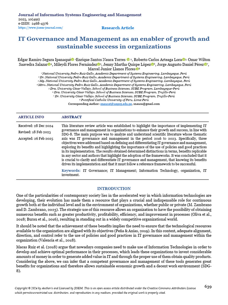 Jisem 20 Enrique+Santos+Nauca 4 3507 | PDF | Governance | Open Access