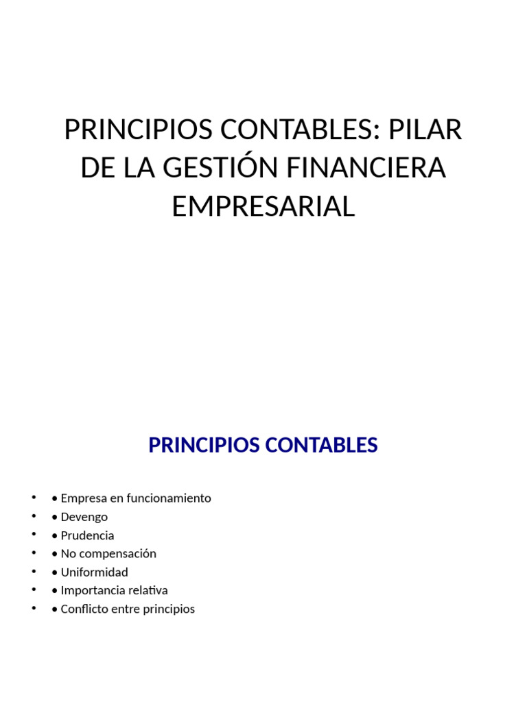 Principios Contables Editable | PDF