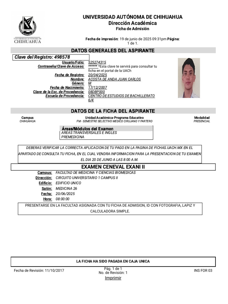 Fichas - UACh - 89 | PDF