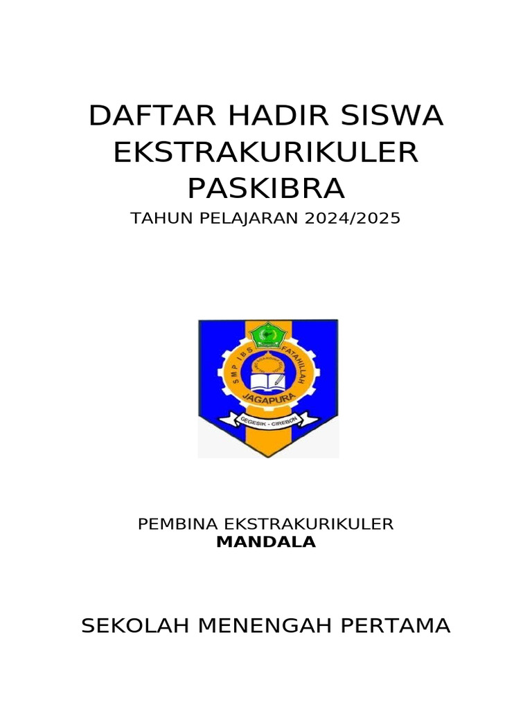 Cover Absensi Siswa | PDF