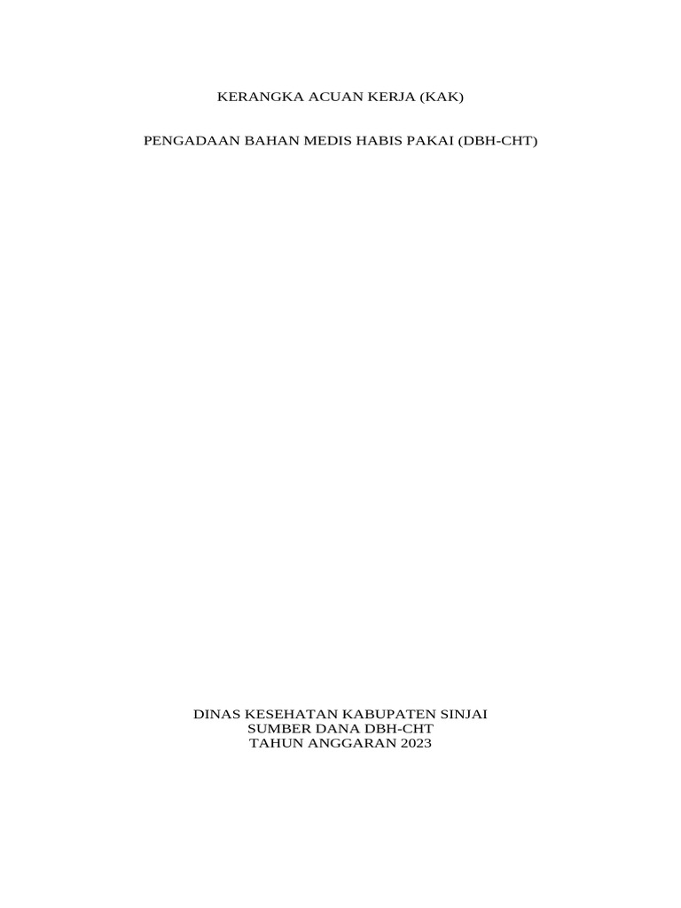 Contoh KAK | PDF