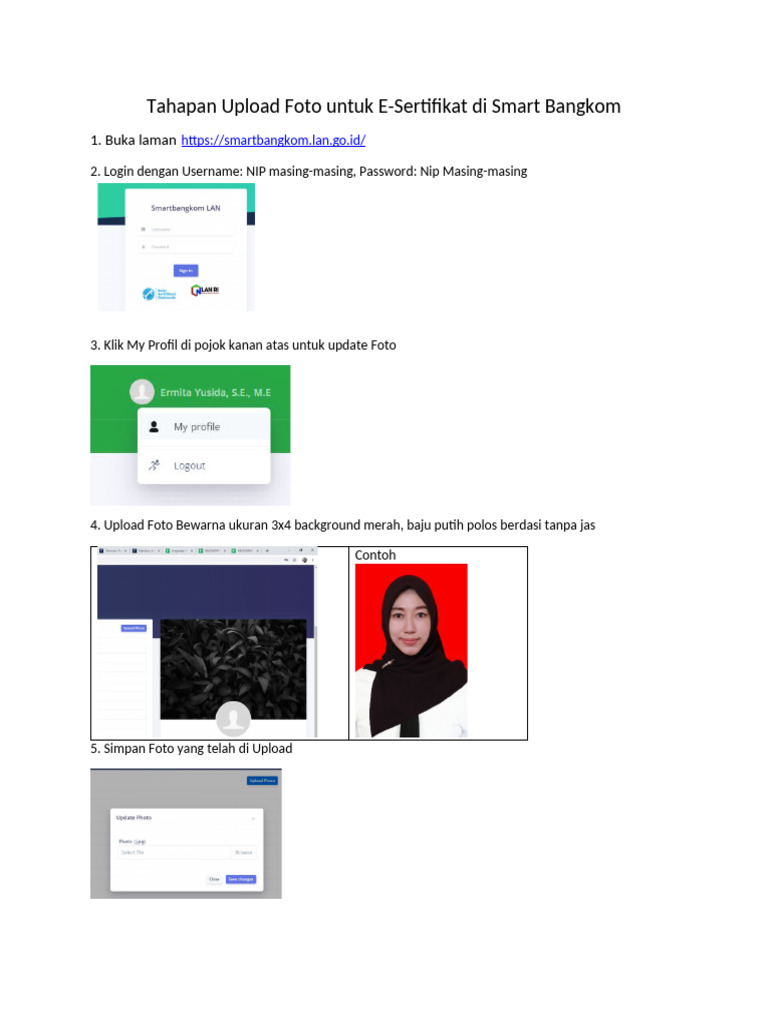 Panduan Upload Foto Untuk STTP | PDF