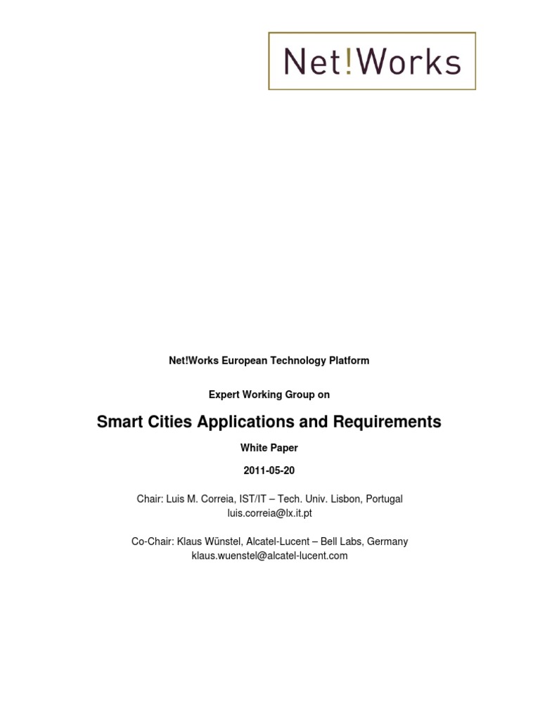 White Paper Smart Cities Applications | PDF | E Government | Privacy
