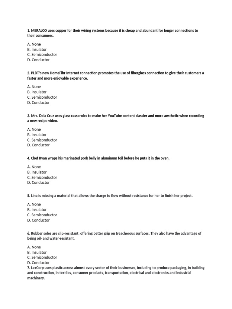 Electronics Game Draft Conductors, Insulators, and Semiconductors | PDF ...