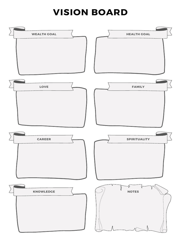 Clean and Elegant Vision Board PDF | PDF