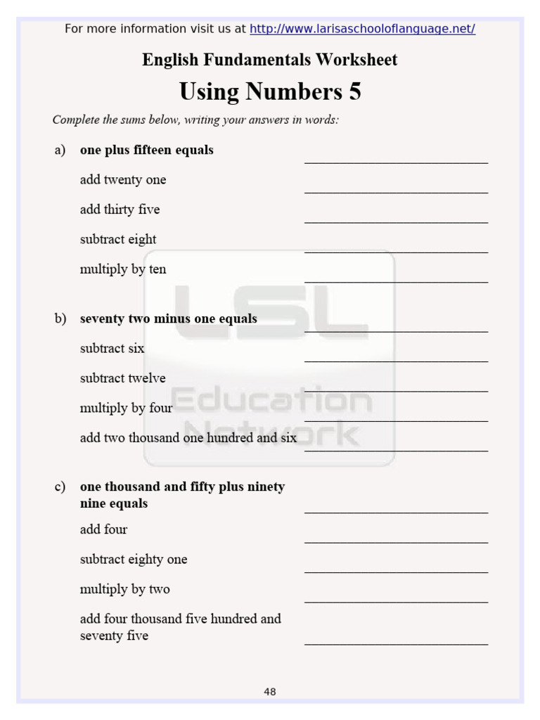 Big Grammar Worksheets - 101 Worksheets-48 | PDF