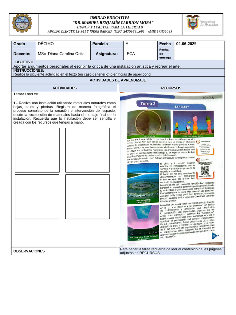 ECA Ficha Pedagogica | PDF