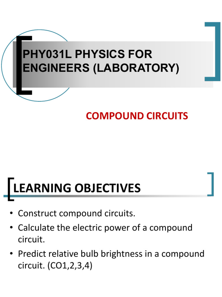 Compound Circuits Laboratory Guide | PDF | Series And Parallel Circuits ...