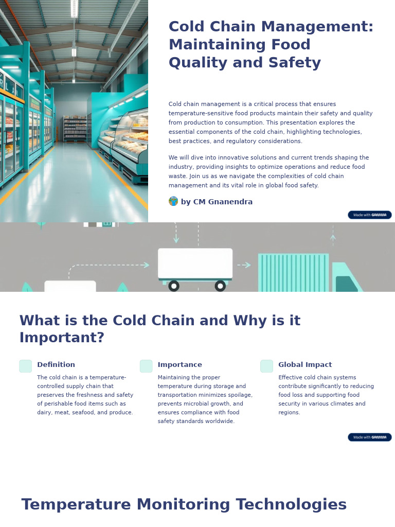 Cold Chain Management for Food Safety | PDF | Sustainability