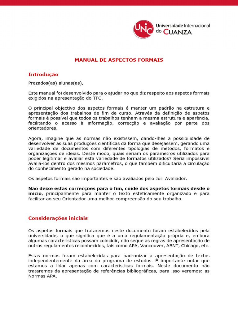 Manual de Aspectos Formais - UNIC | PDF | Caixa alta e caixa baixa | Litro