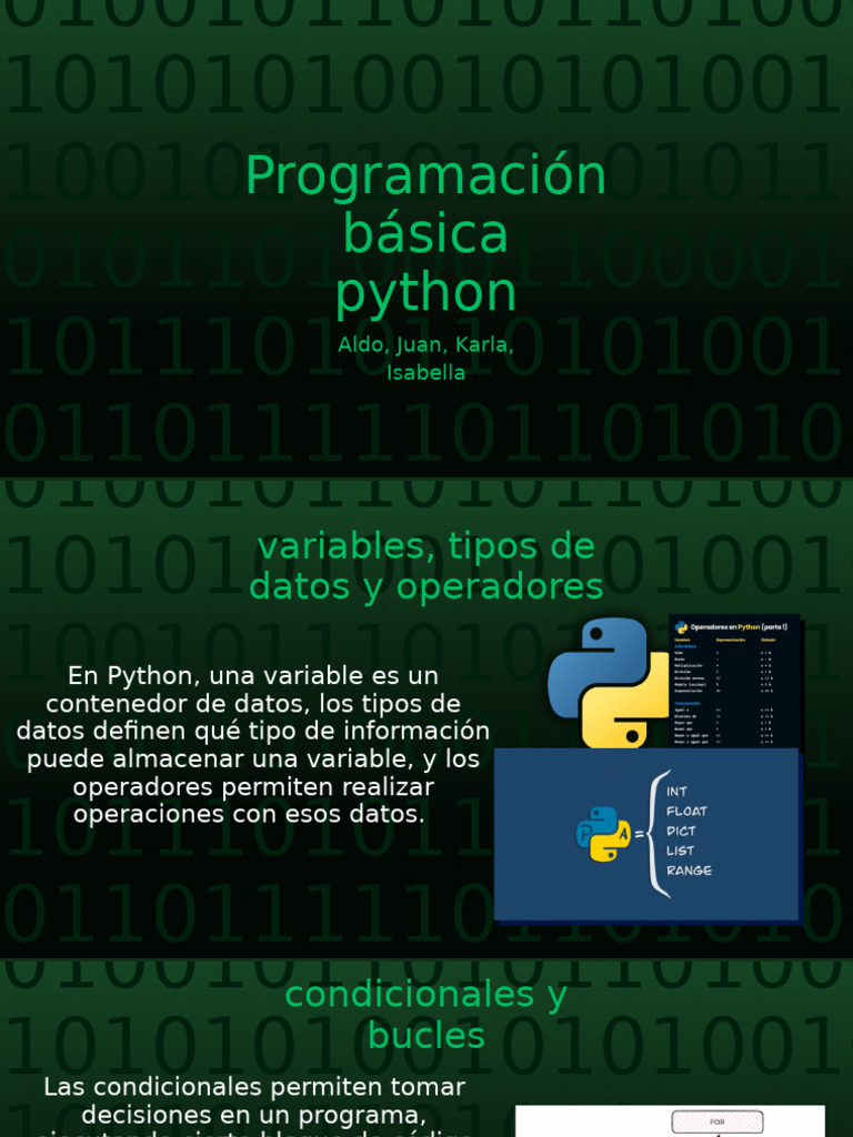 Presentación de Proyecto PYTHON Aldo, Karla, Juan, Isabella. | PDF