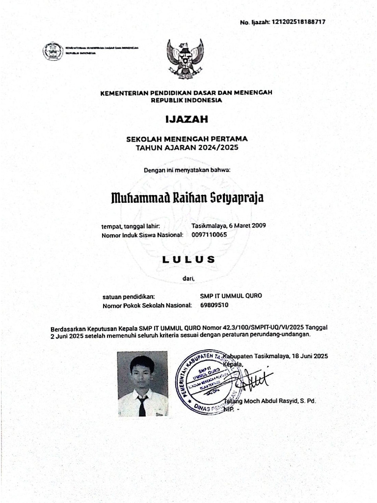 Izajah Muhammad Raihan Setyapraja | PDF