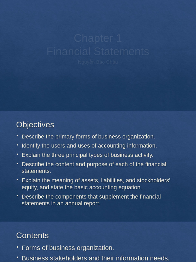 Understanding Financial Statements Basics | PDF | Expense | Revenue