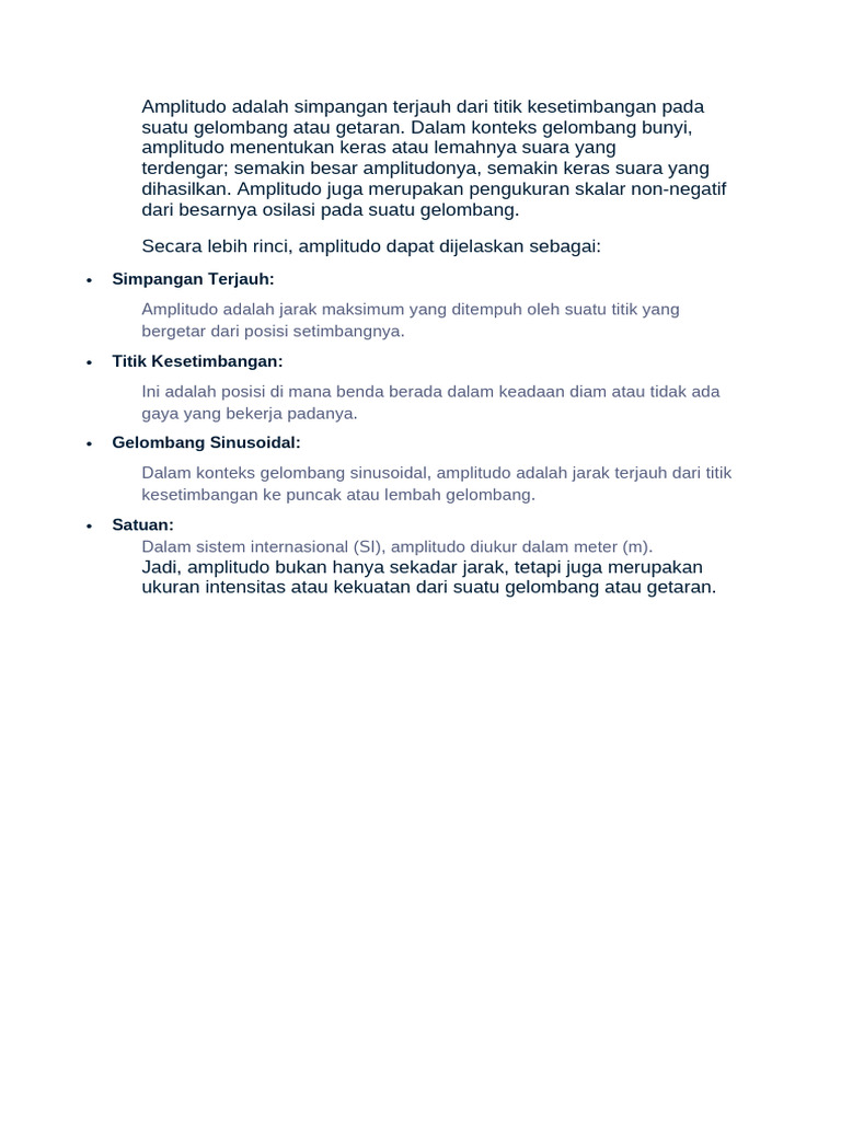 Amplitudo adalah | PDF