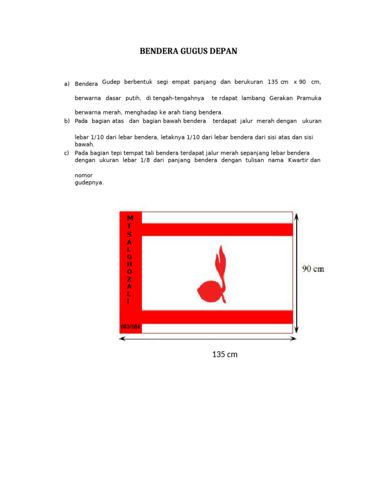 Ukuran dan Desain Bendera Gudep Pramuka | PDF