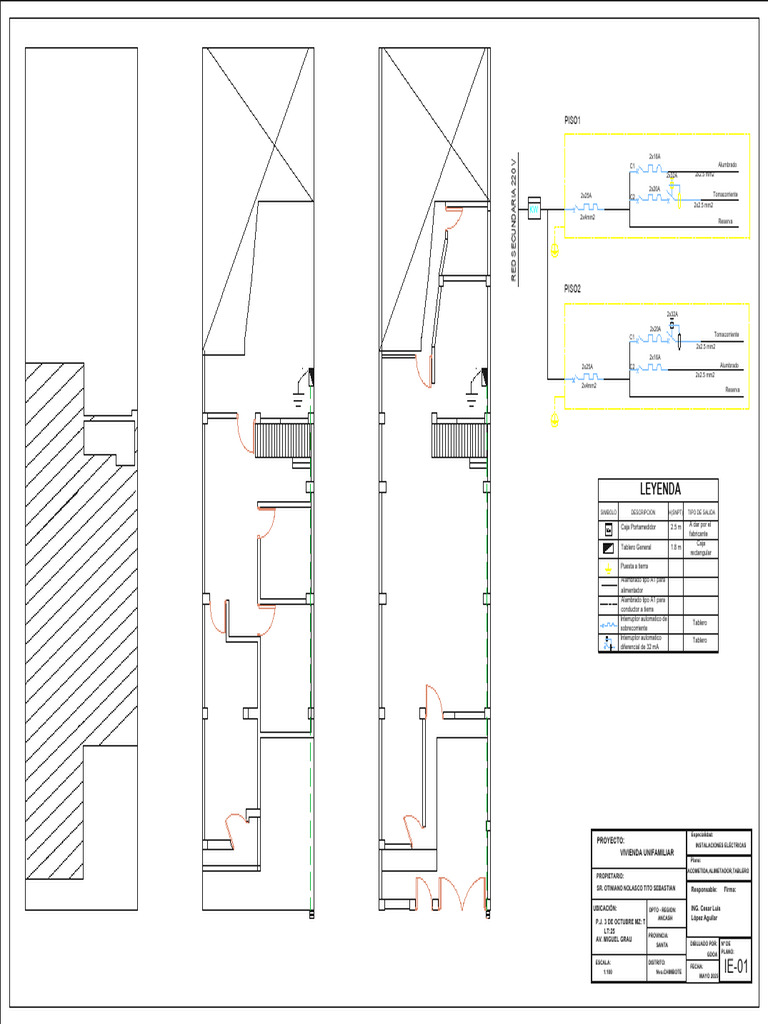 Plano de Acometida Eléctrica | PDF | Ingenieria Eléctrica | Cableado ...