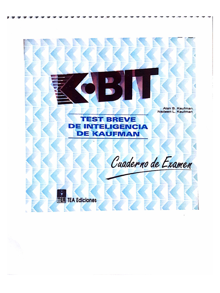 Cuaderno de Estímulos K-BIT | PDF