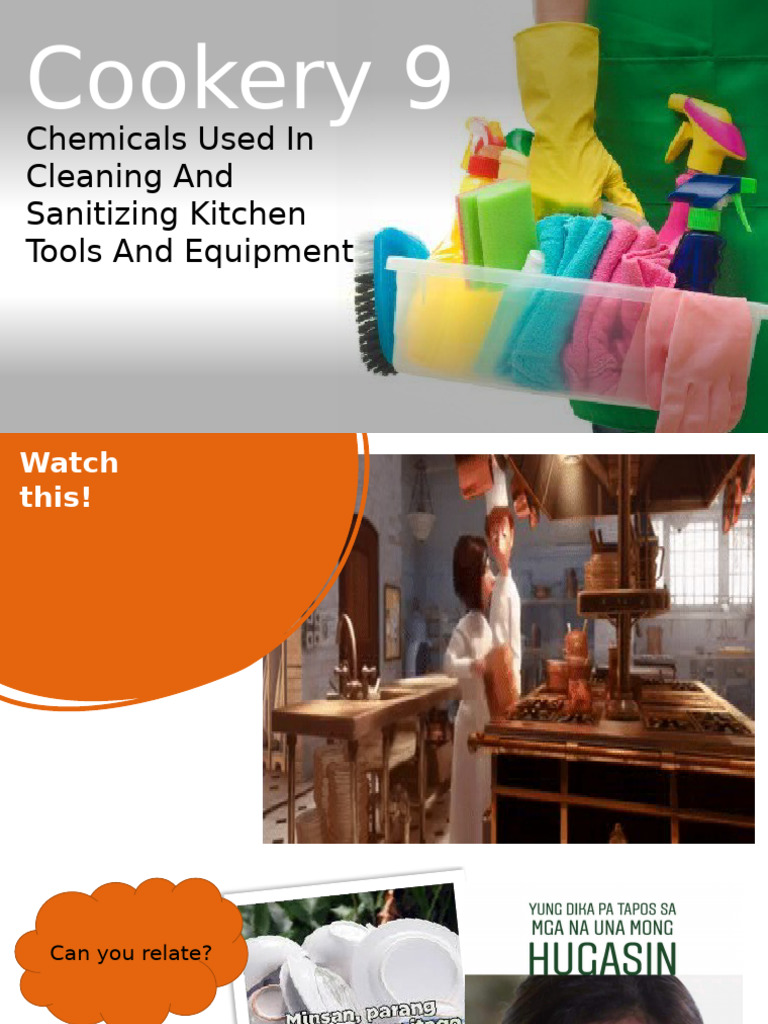 Kitchen Cleaning and Sanitizing Agents | PDF | Materials | Chemical ...