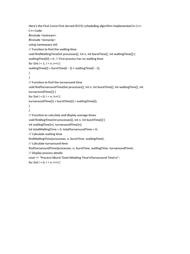 FCFS | PDF