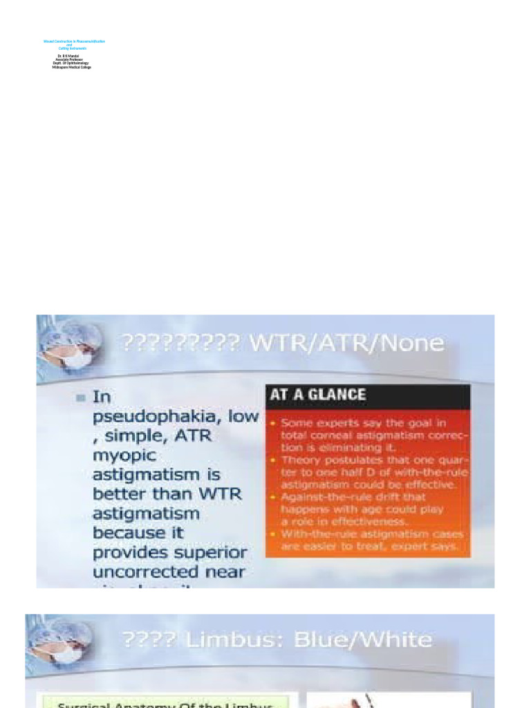 Wound Construction in Phacoemulsification | PDF