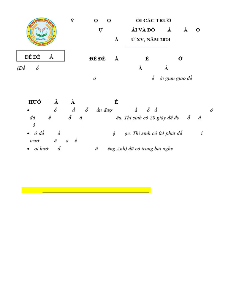 Dhbb 2024 - Hải Phòng - Đề Đề Xuất Tiếng Anh 11 | PDF | Sibling | Artificial Intelligence