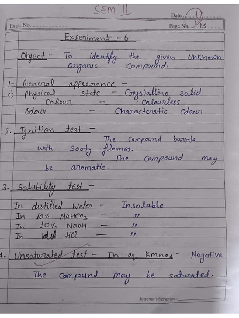 B.SC 2 Sem Chemistry Practical | PDF