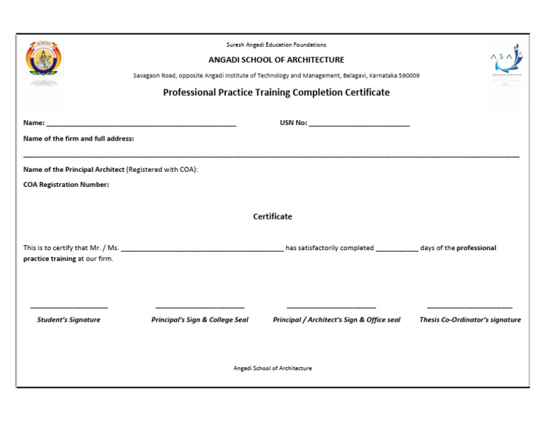 ASA PP Training Certificate From Office-1 | PDF