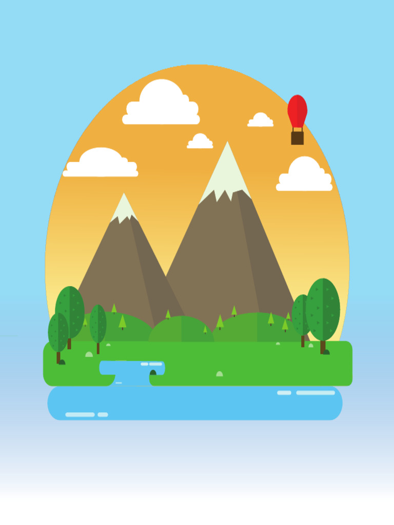 Flat Design Gunung - Ikhfalina Nursalsabilla | PDF