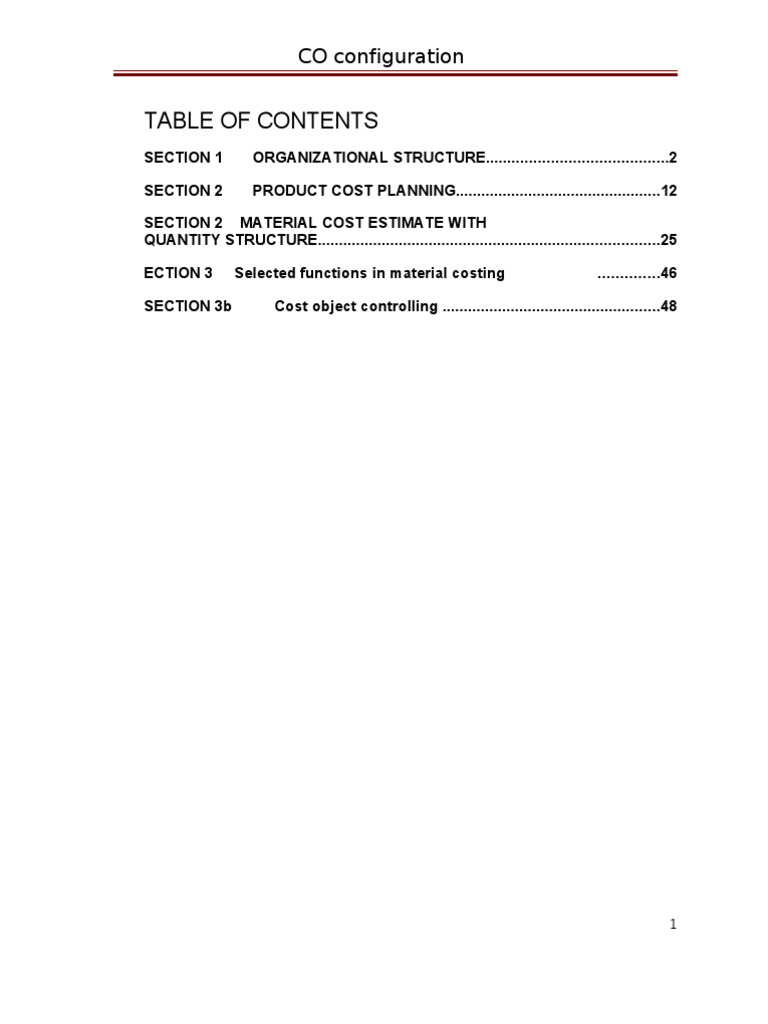 Configuring Cost Object Controlling and Material Cost Estimation in SAP ...