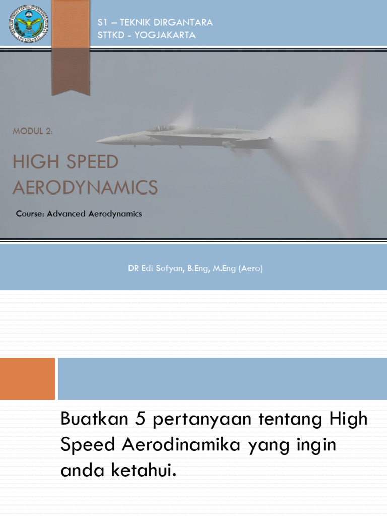Aerodinamika Kecepatan Tinggi | PDF