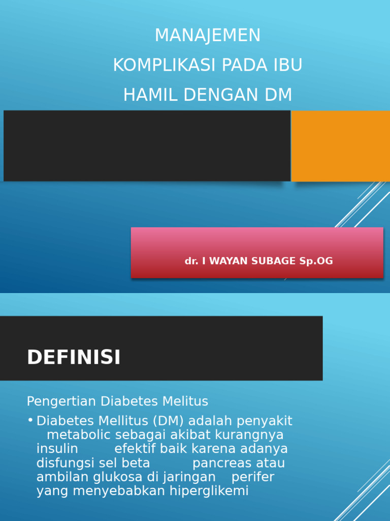 Managemen Komplikasi DM | PDF