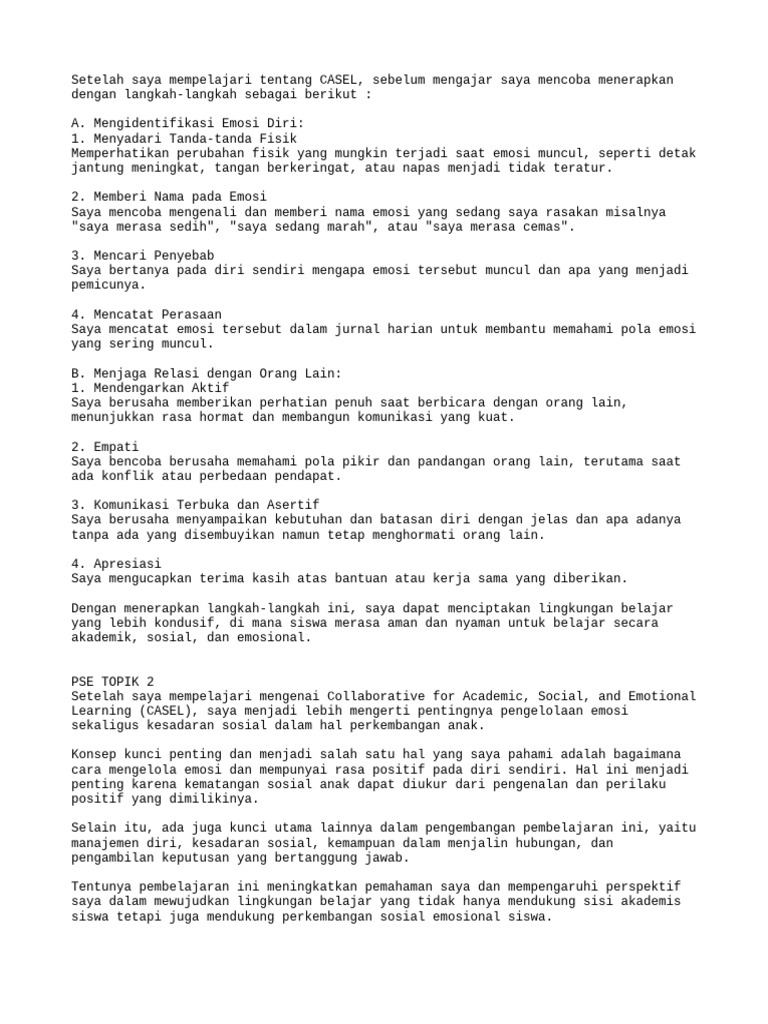 Refleksi Modul 2 Pse Topik 1 | PDF