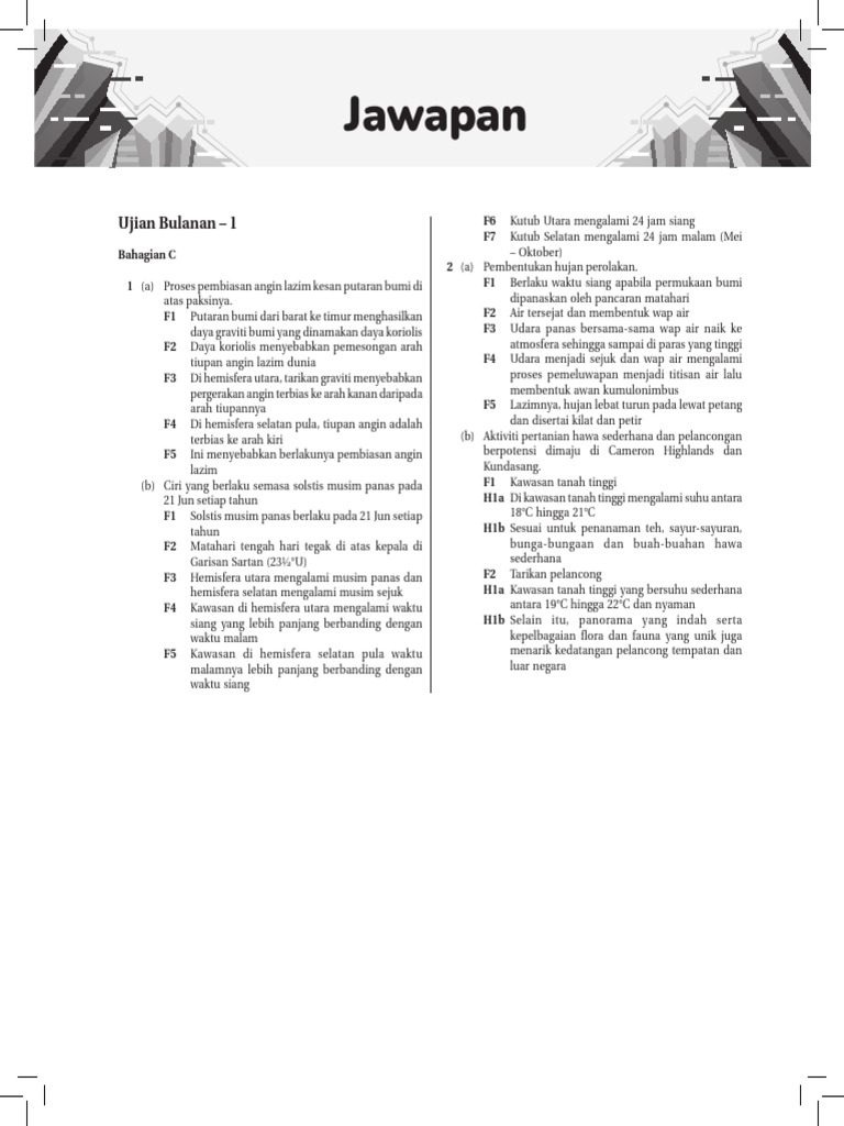 UASA - QR-Strategi A+ Geografi TKT 2-Jawapan | PDF