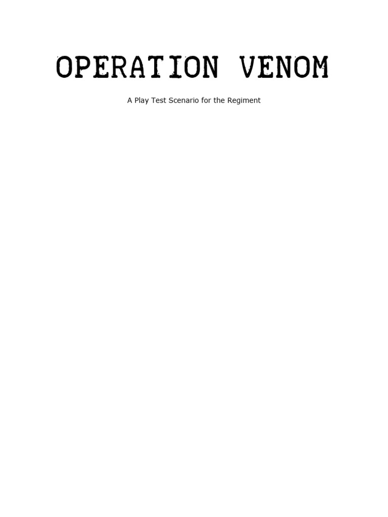 Wargame-The Regiment - OPERATION Venom | PDF | Bolivia | Andes