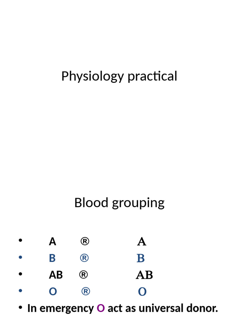 Practical (Blood Groups) | PDF