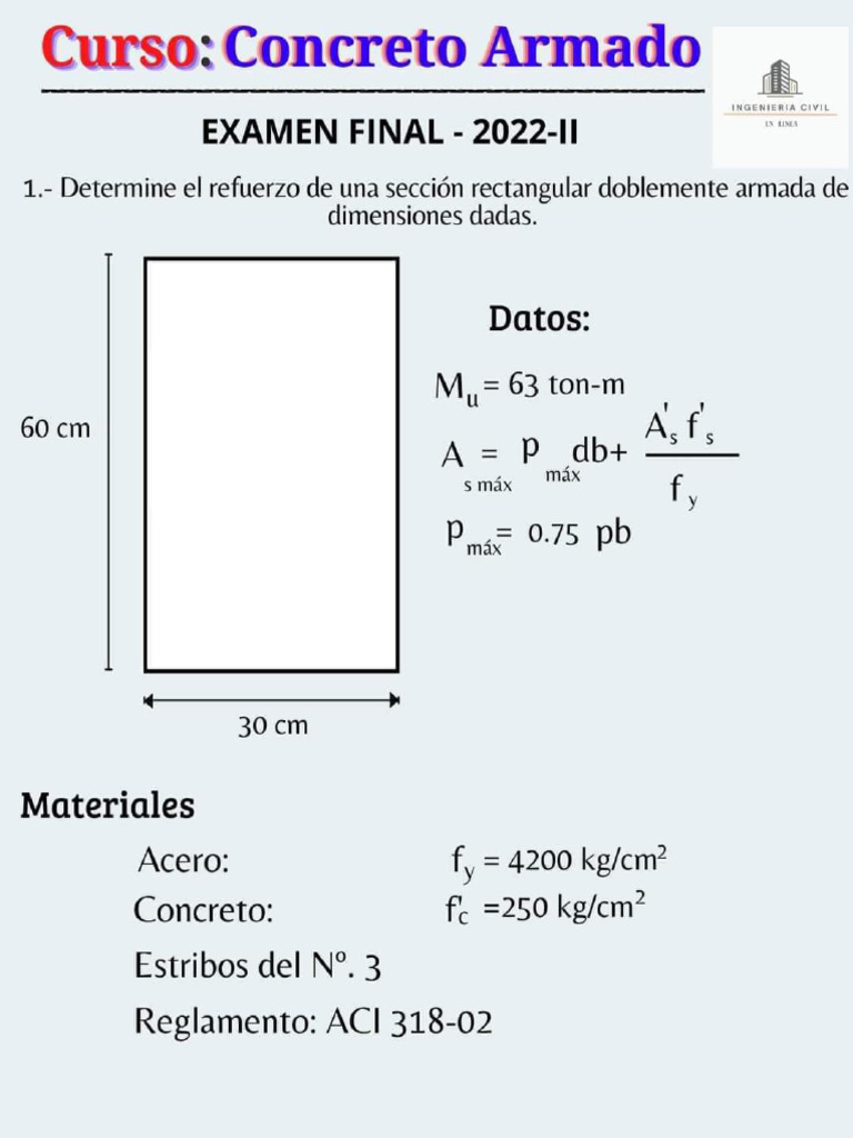 Concreto Armado Refuerzo Viga Rectangular | PDF