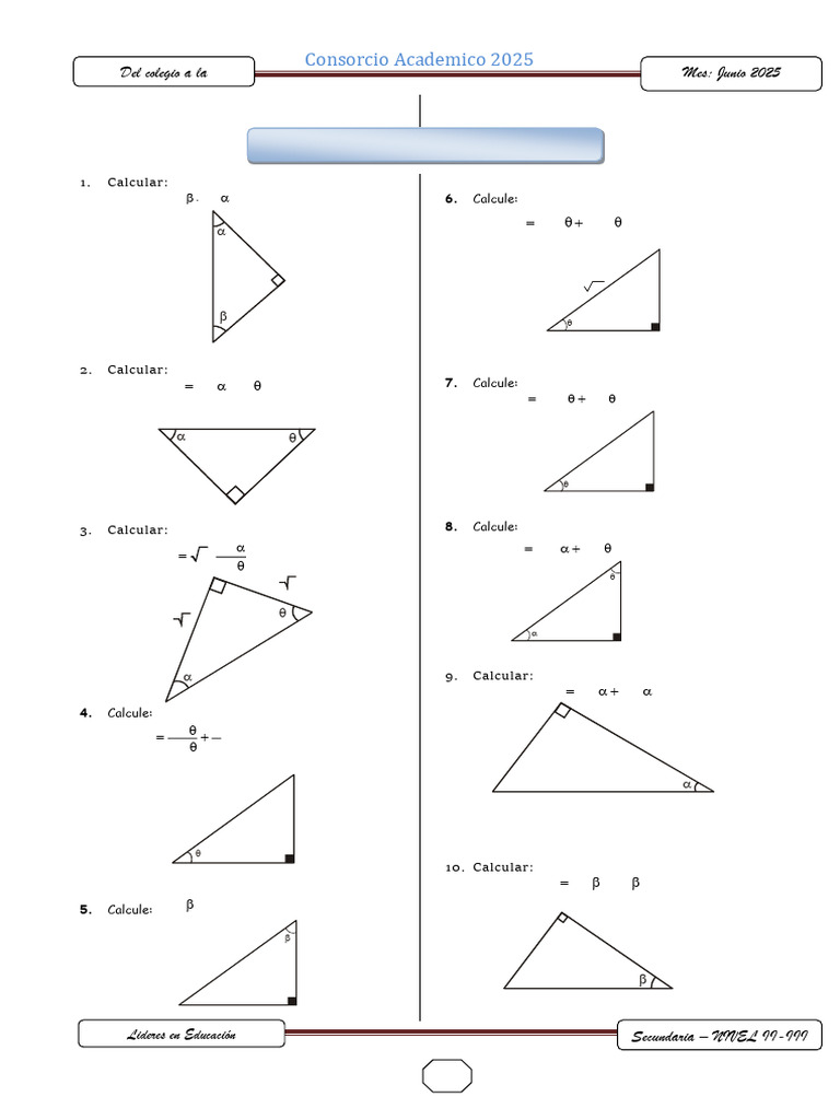 Razones Trigonometricas 2 y 3 Sec Trigo 18-06-2025 | PDF | Funciones trigonométricas | Astronomía
