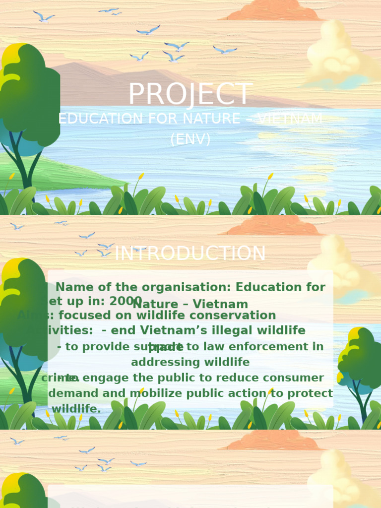 1. Name of the organisation Education for Nature %E2%80%93 Vietnam (ENV ...