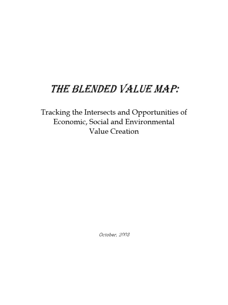 Blended Value Map Final | PDF | Corporate Social Responsibility ...
