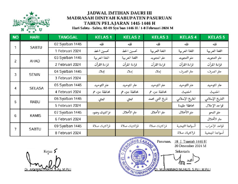 Jadwal Imda III | PDF
