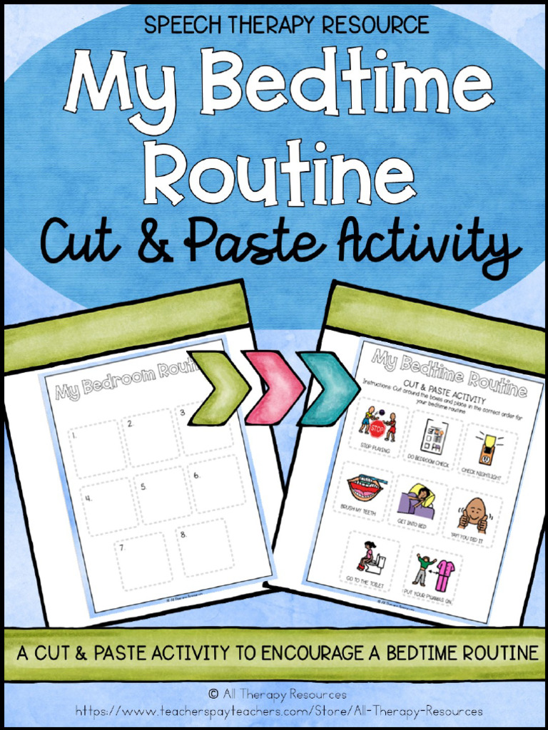 my-bedtime-routine-activity-cut-paste-and-sort-activity | PDF