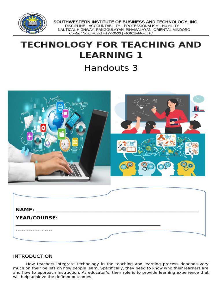 Integrating Technology in Education | PDF | Experience | Learning