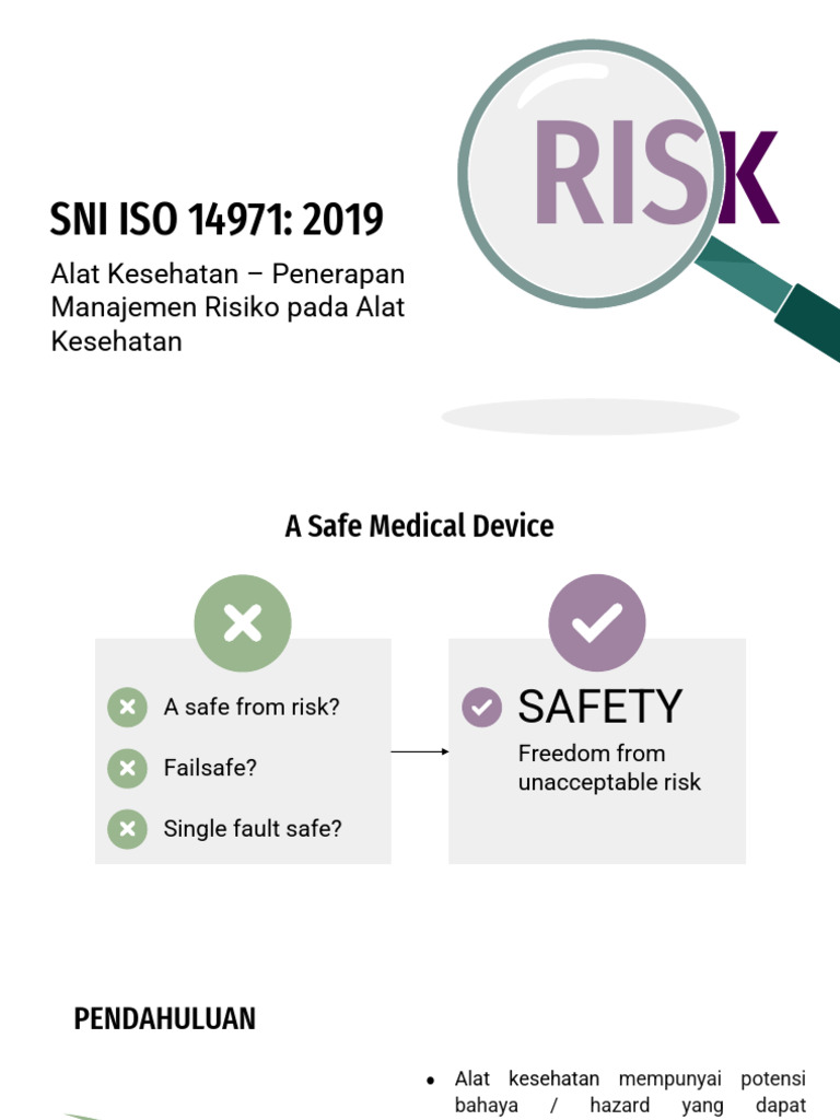 Manajemen Risiko Alat Kesehatan ISO 14971 | PDF
