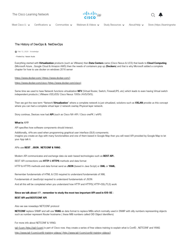 The History of DevOps & NetDevOps | PDF | Computer Network | Software Development