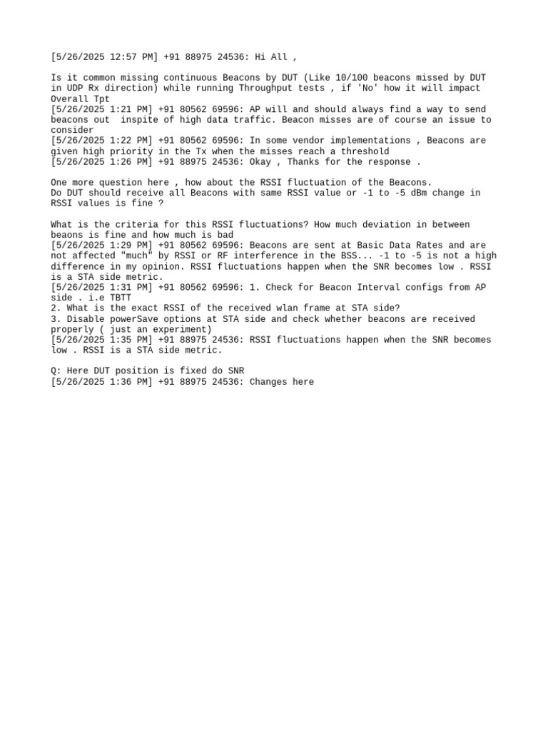 Missing Continuous Beacons by DUT | PDF