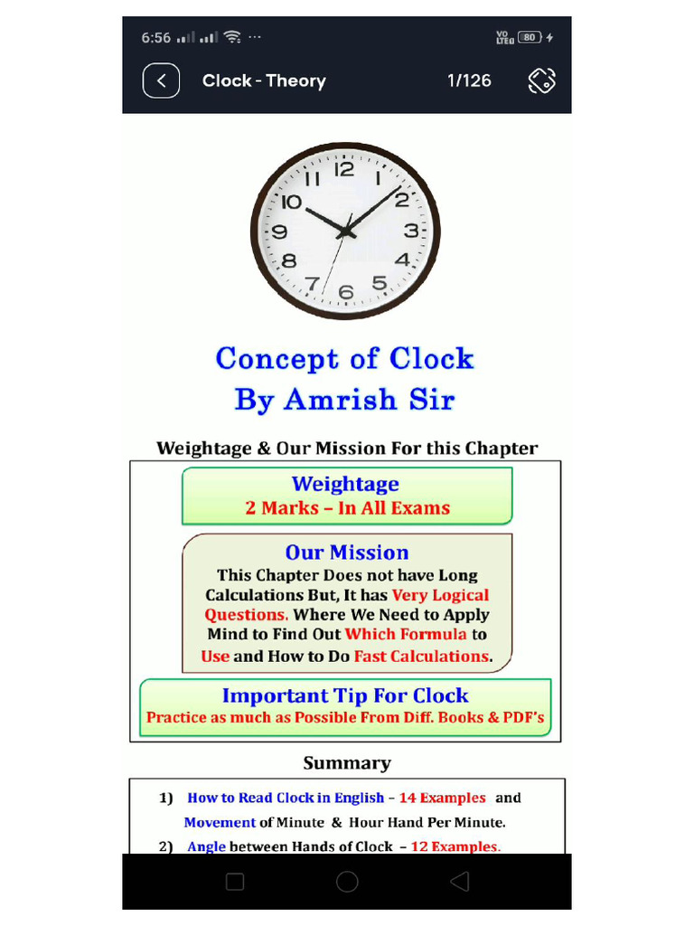 Reasoning Clock | PDF